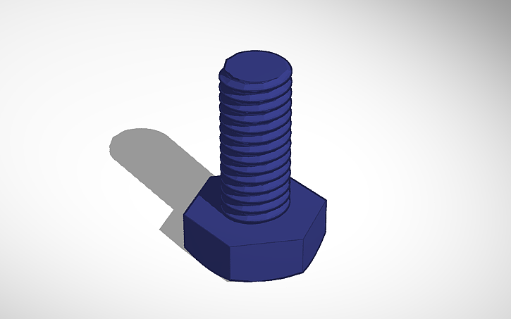 3D design 8mm hex cap screw 1/1 - Tinkercad