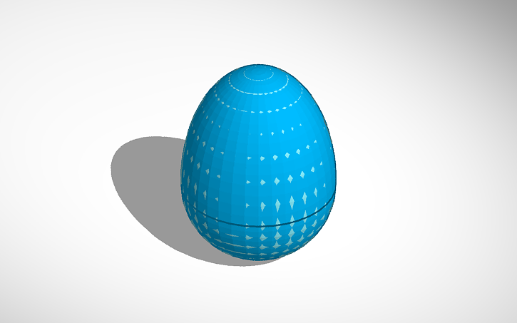 3D design egg design - Tinkercad