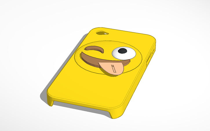 3D design IPhone Emoji case #techsat - Tinkercad