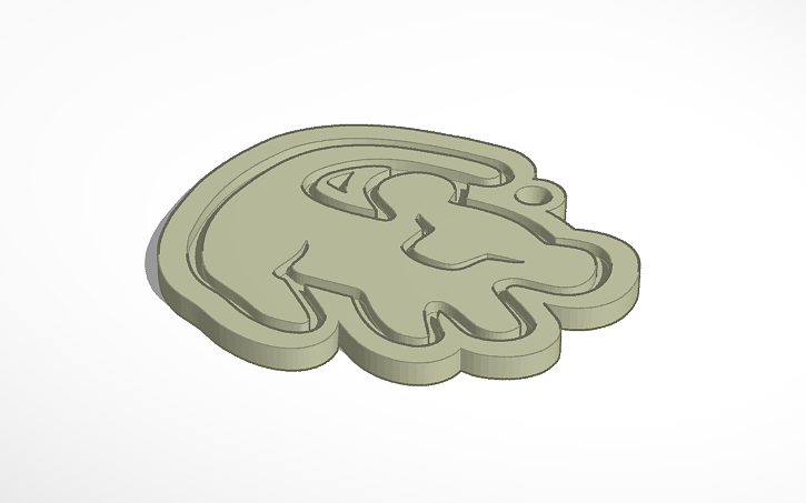 3D design Simba key chain - Tinkercad