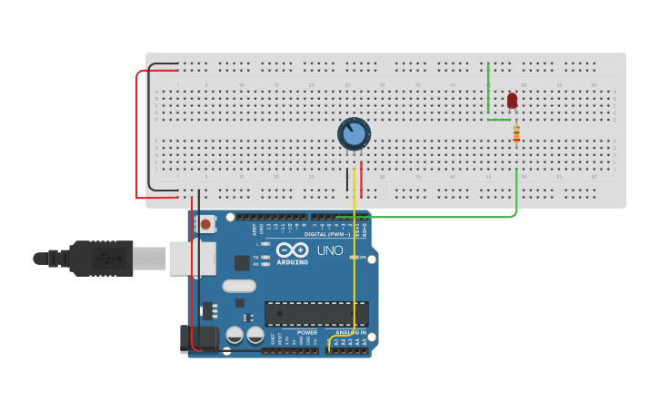 Circuit design POTENCIOMETRO | Tinkercad