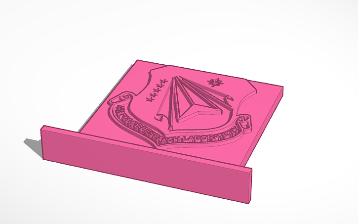 3D design AFRL Plaque - Tinkercad
