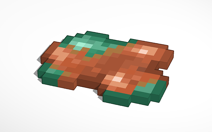 3D design Minecraft Raw Copper - Tinkercad