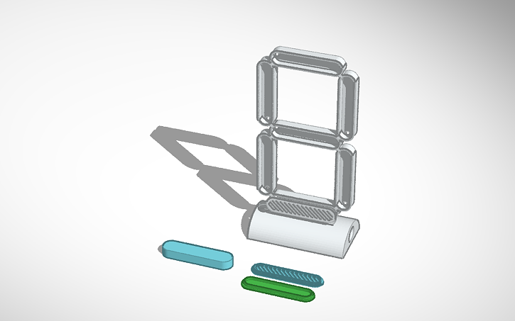 3D design segment display - Tinkercad