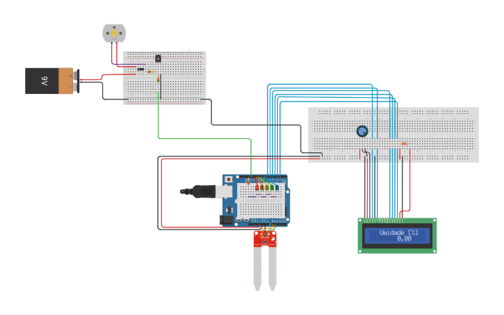 Circuit design Sensor de umidade - Tinkercad