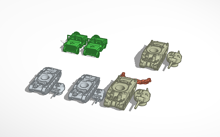 3D design miniature ww2 stuff - Tinkercad