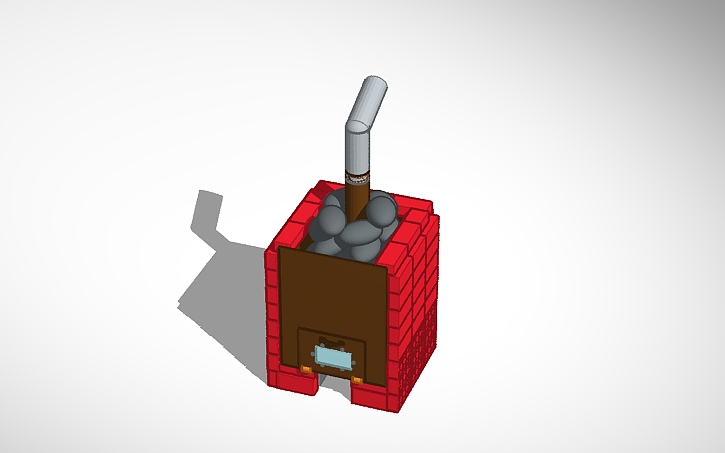 3D design rocket stove აწყობილი - Tinkercad