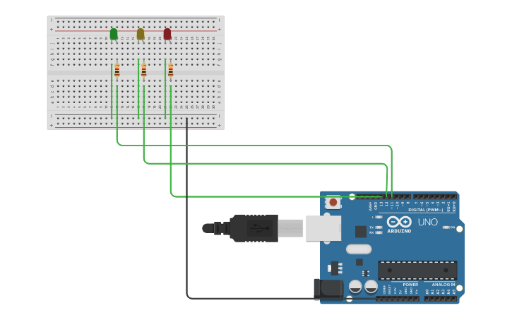 Circuit design Código Morse - Tinkercad