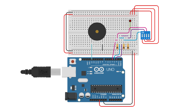 Circuit design Cassaforte - Tinkercad