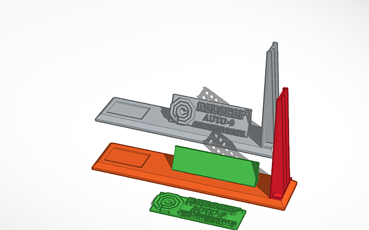 3D design Imroved Robocop Auto 9 gun model stand - Tinkercad