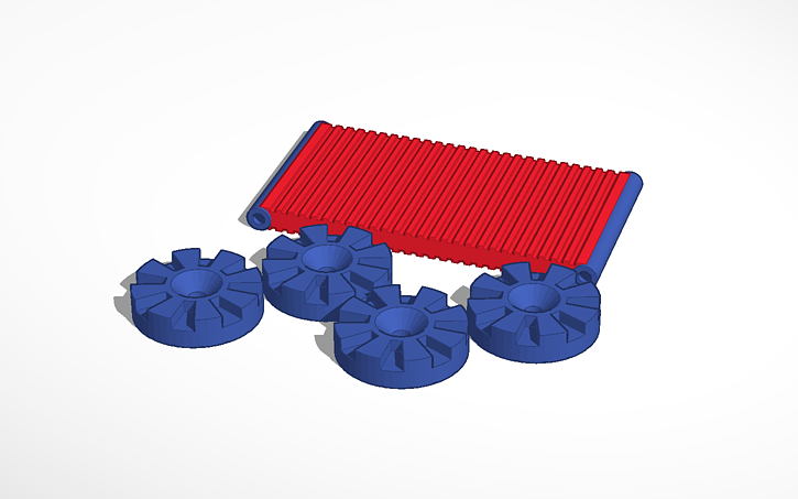 3D design Car base with wheels - Tinkercad