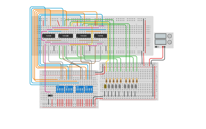 Circuit Design Logic Circuit 8 Bit Adder Subtractor Tinkercad