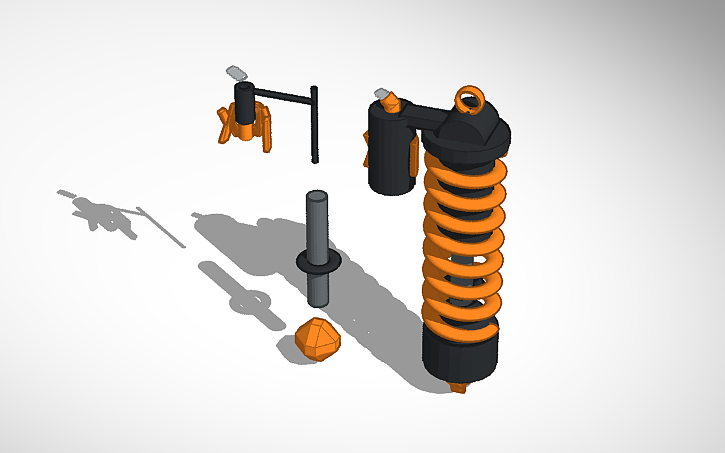 3D design MTB coil suspension - Tinkercad