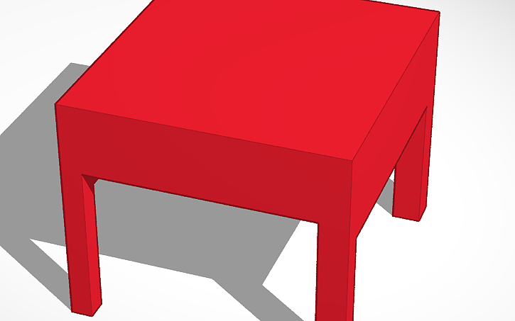 3D design mini table - Tinkercad