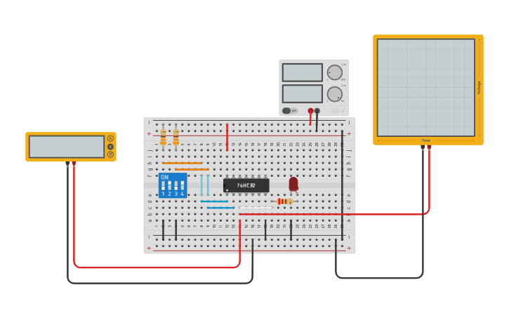 Circuit design Compuerta OR HMGJ | Tinkercad
