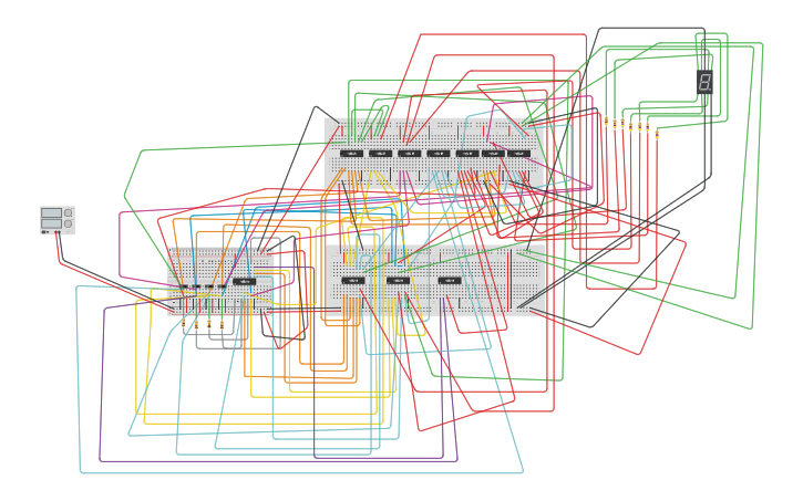 Circuit Design 7 Segment Decoder Using Basic Gates Tinkercad