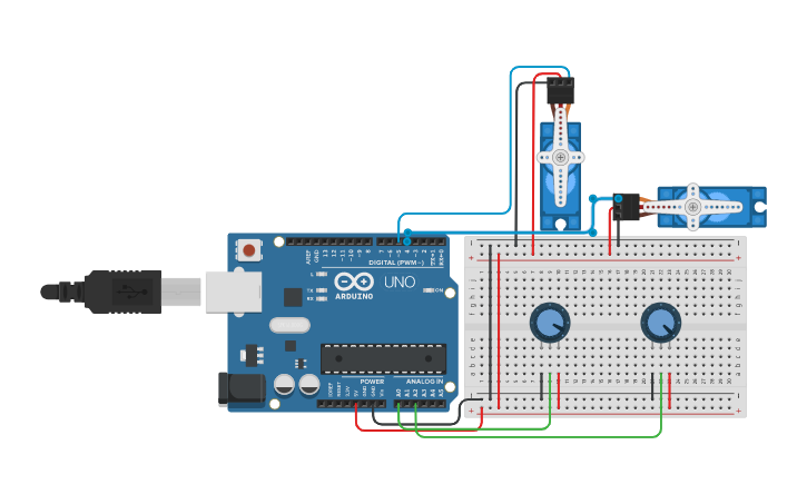Circuit design JOYSTICK - Tinkercad