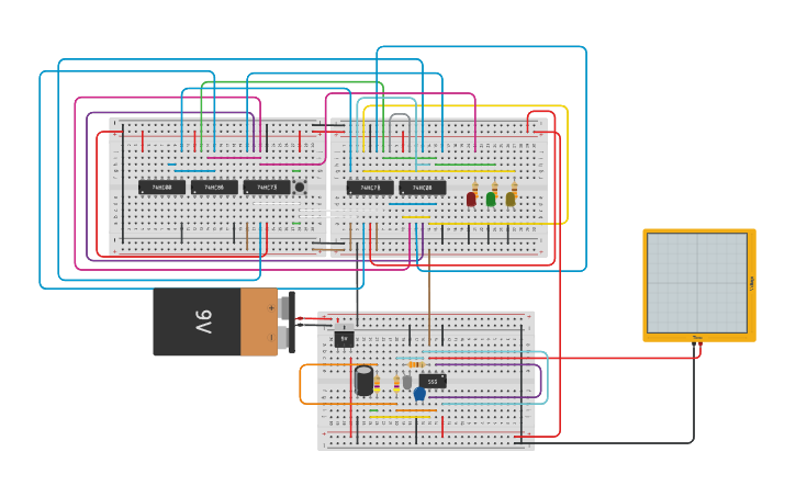 Circuit Design 3 Bit Gray Code Synchronous Counter Tinkercad