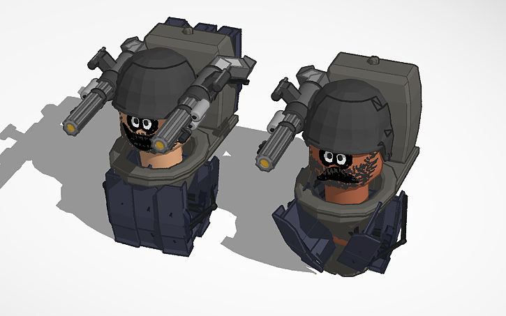 3D design Laser Turret Semi-Large Skibidi Toilet - Tinkercad