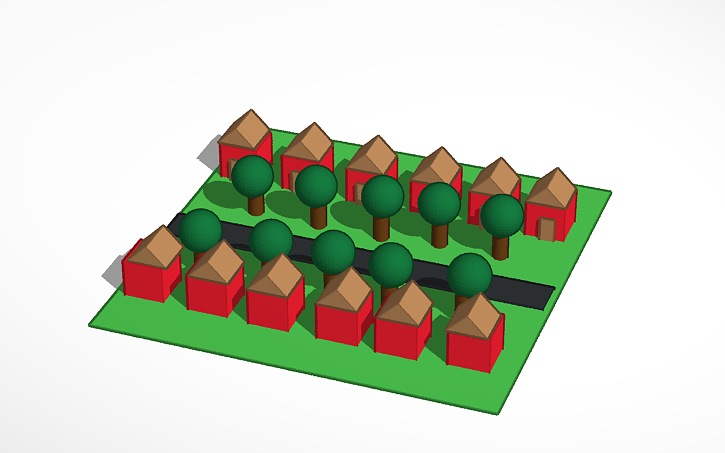 3D design Generic Neighborhood - Tinkercad