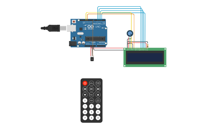 Circuit design IR TV Remote - Tinkercad