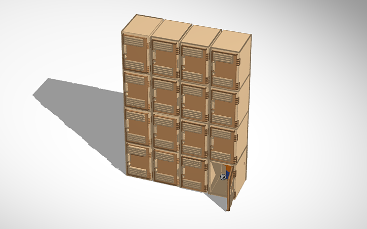 3D design Santiago zamora González 3f lockers - Tinkercad