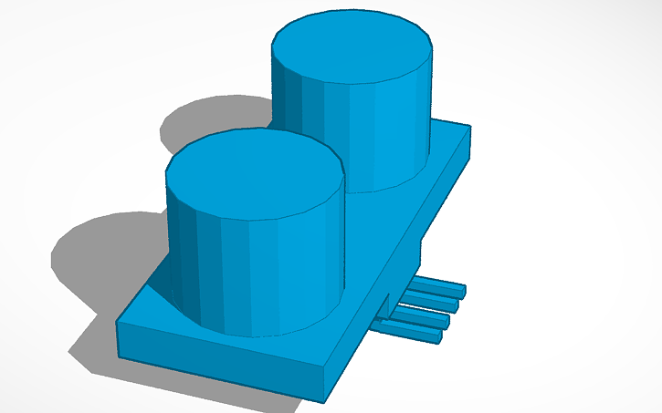 3D design HC-SR04 - Tinkercad