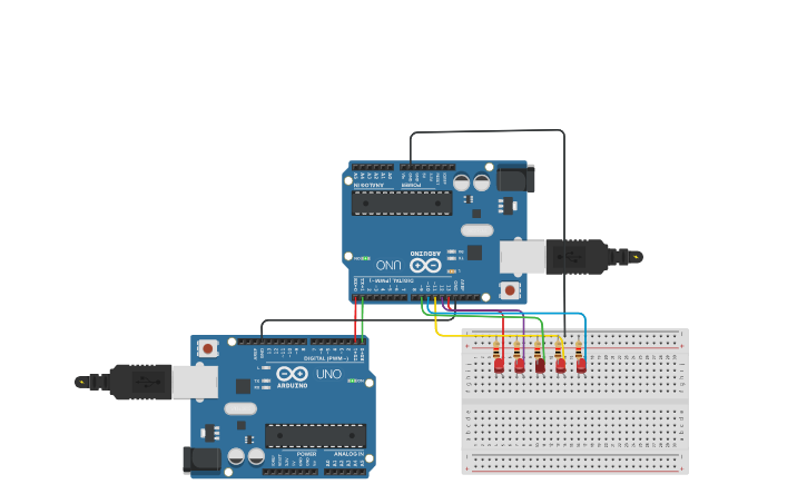 Circuit design Secuencia de LEDS Arduino - Tinkercad