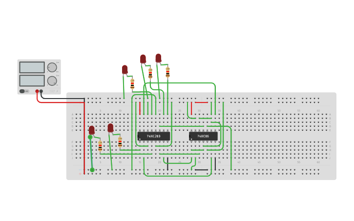 Circuit design bcd - Tinkercad