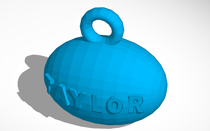 3D design Personalized Rugby Ball keychain - Tinkercad
