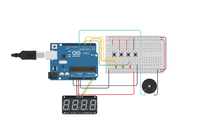 Circuit design counter - Tinkercad