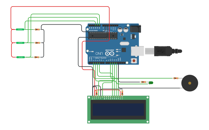 Circuit design Earthquake Detector - Tinkercad