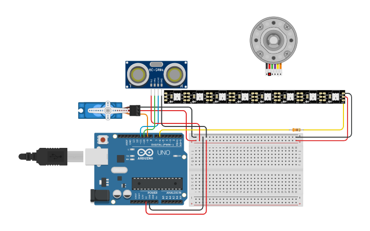 Circuit Design Copy Of Copy Of Updated Serial Monitor Sonar Led Tinkercad