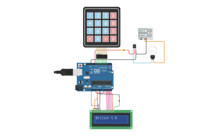 Circuit design LCD_botonera | Tinkercad