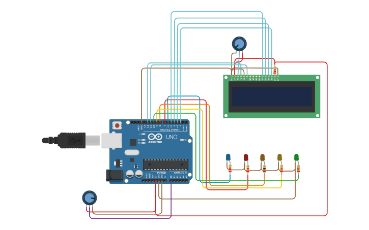 Circuit design sensor uv - Tinkercad