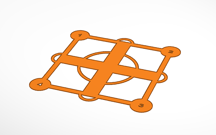 3D design Snapmaker Full Bed Level Test - Tinkercad