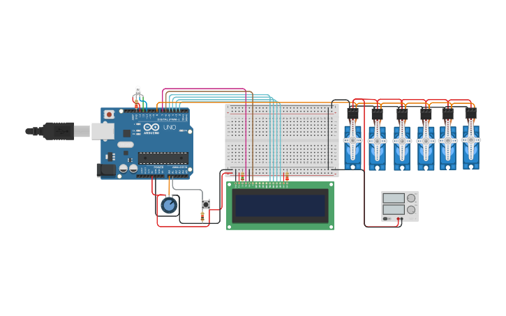 Circuit Design Digital Servo Tester Tinkercad