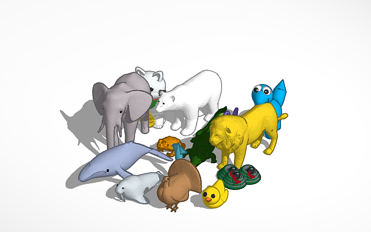 3D design THE ANIMALS - Tinkercad