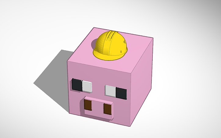 3D design construction pig | Tinkercad