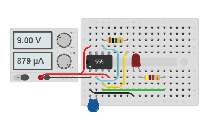 Circuit Design 555 Blinking Led Tinkercad