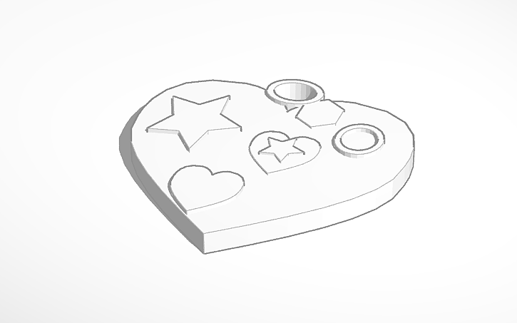 3D design custom heart - Tinkercad