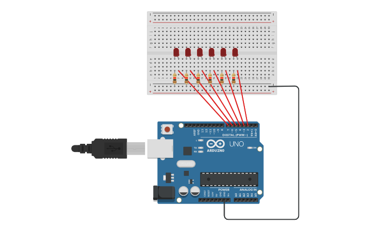 Circuit design Quiz Arduino 1 - Tinkercad
