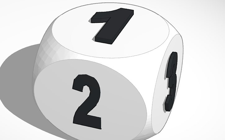 3D design Dado de seis caras | Tinkercad