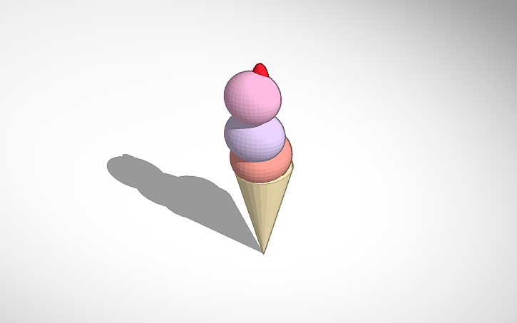 3D design icecream - Tinkercad