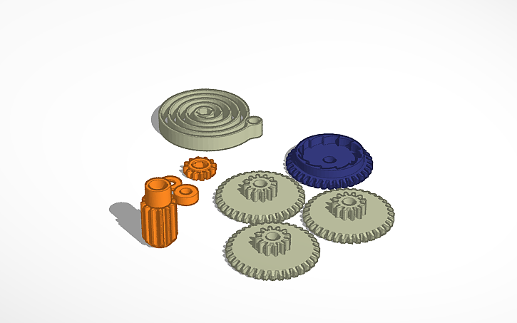 3d Design Windup Motor Car Toy Edited Tinkercad
