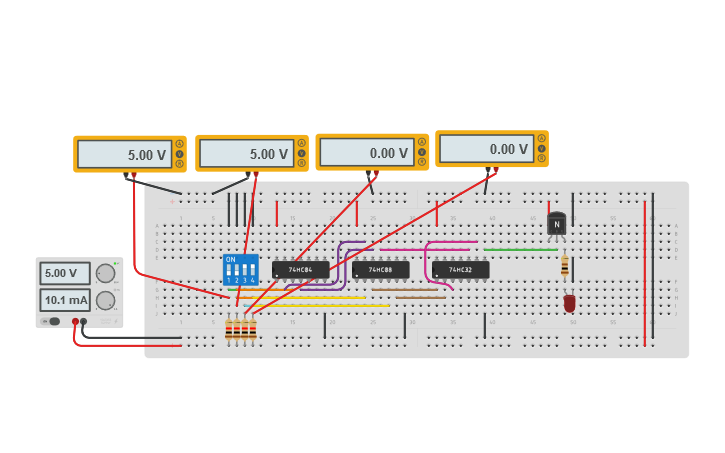 Circuit design SD1 - Lab2 - Cir1 | Tinkercad