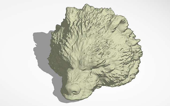 3D design bear head armor - Tinkercad