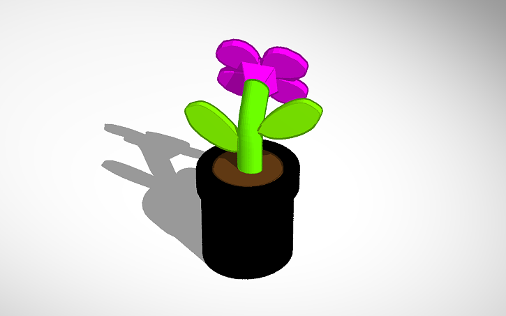 3D design flower pot - Tinkercad