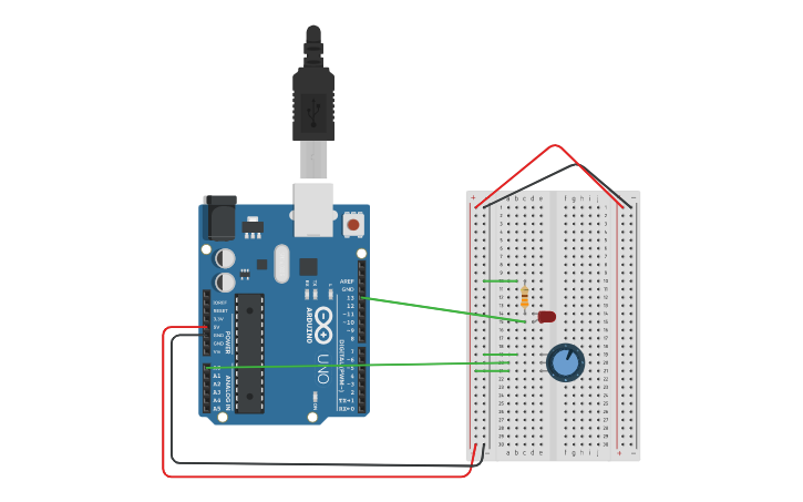 Circuit Design Potentiometer Led Tinkercad