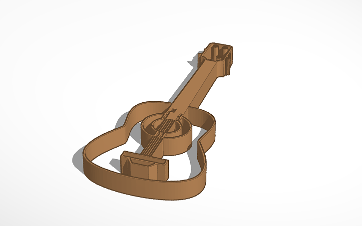 3D design Guitar Project - Tinkercad